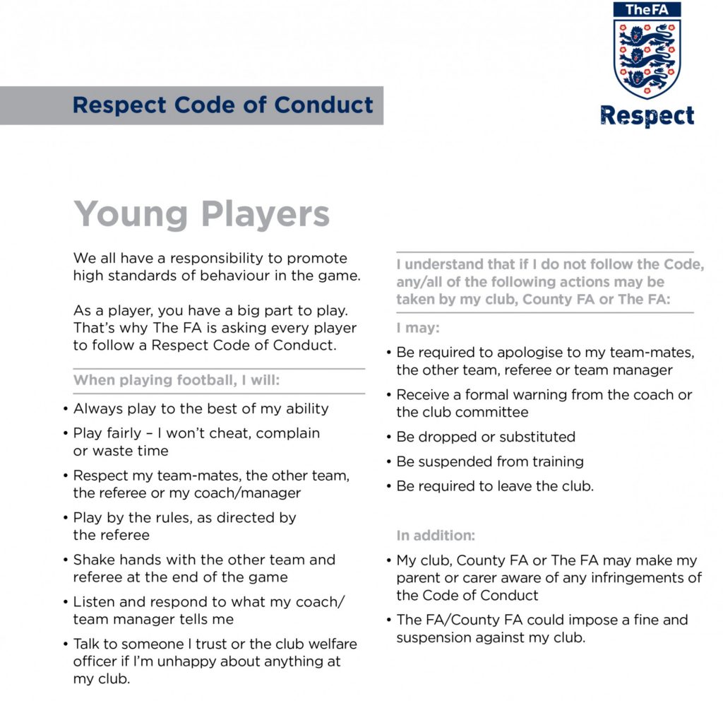 Code of Conducts – OsterleyFC